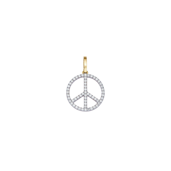 Peace Sign Diamond Charm – YUN YUN SUN