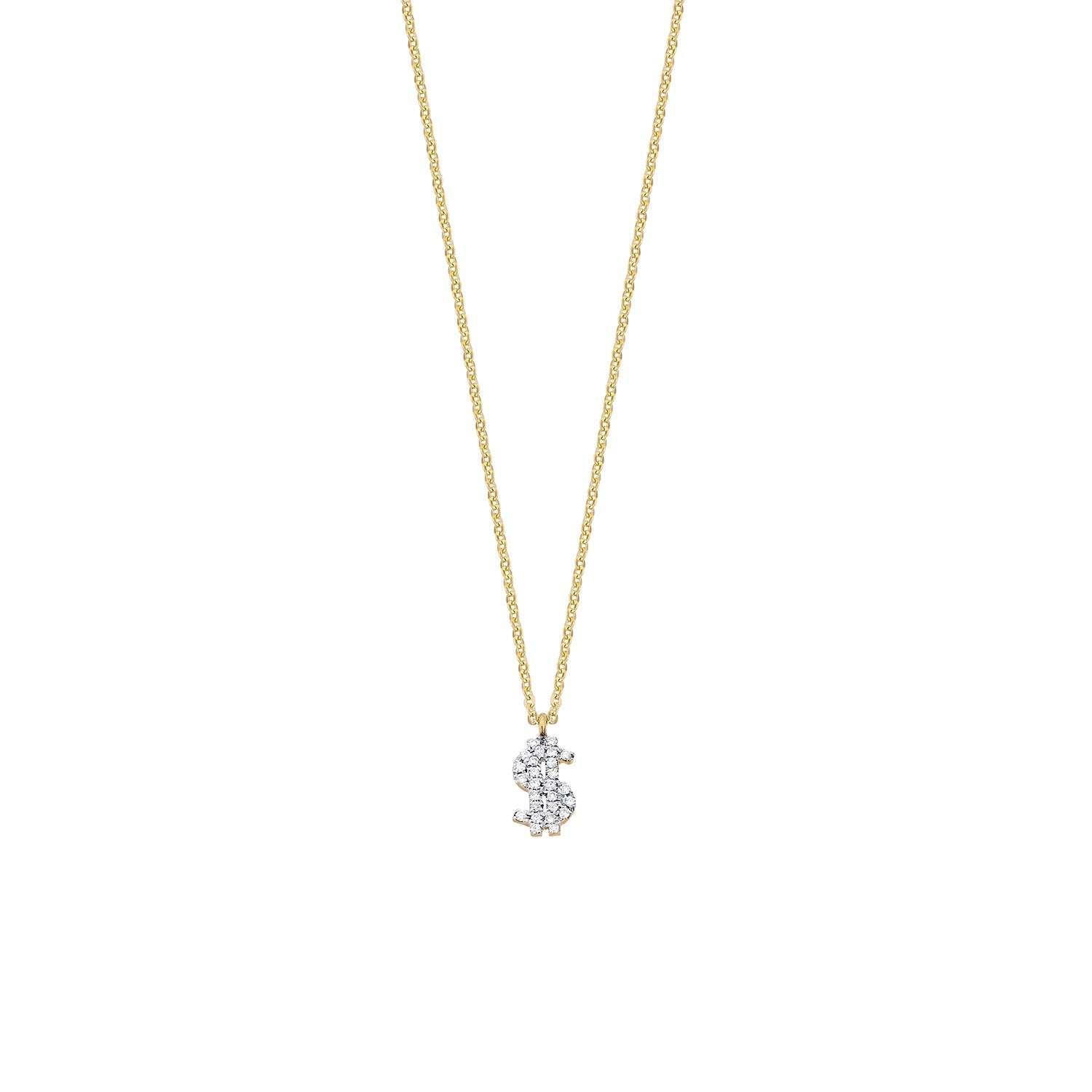 Dollar sign Diamond Necklace ( 2 Colors ) – YUN YUN SUN