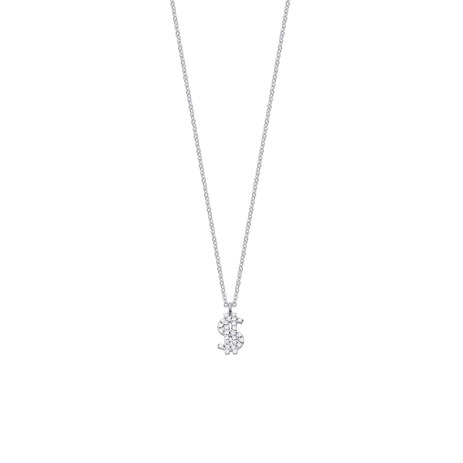Dollar sign Diamond Necklace ( 2 Colors ) – YUN YUN SUN